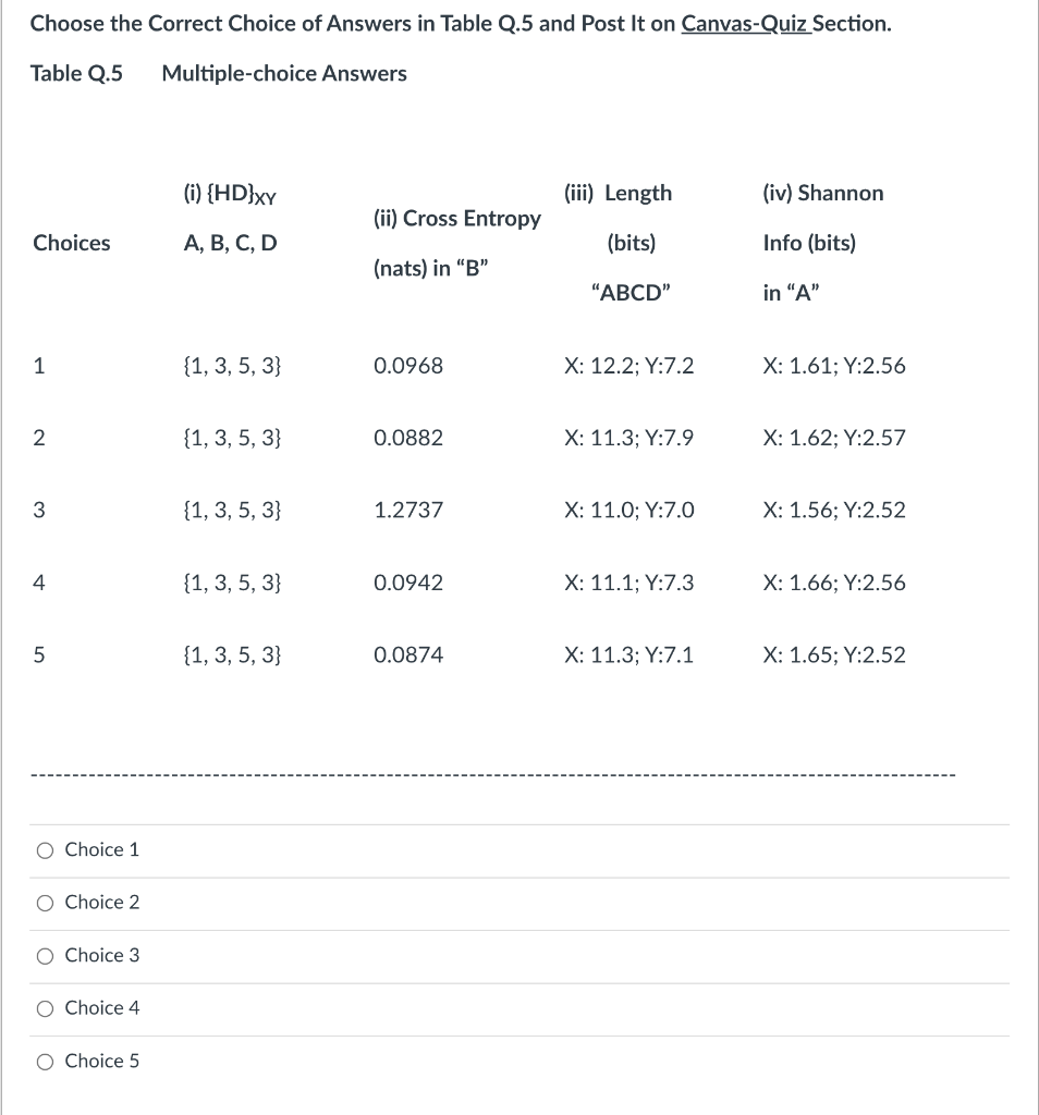 Question 5 (6 Marks) Each symbol in a set of four {A, | Chegg.com