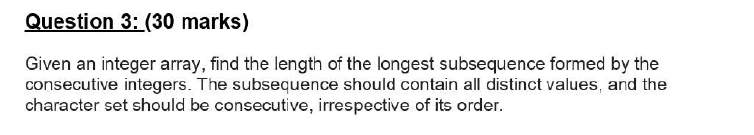 Solved Given an integer array, find the length of the | Chegg.com