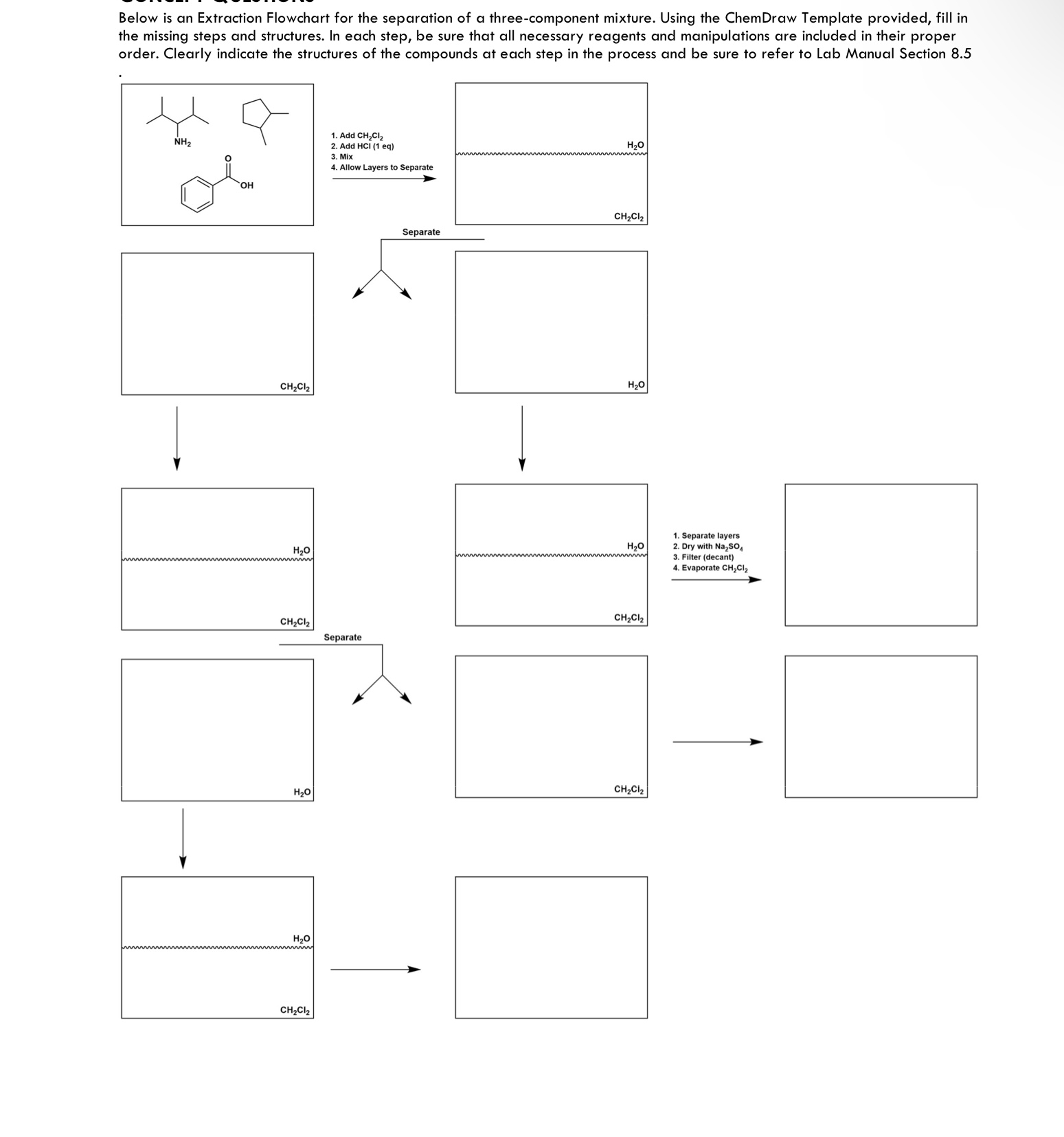 Solved Below is an Extraction Flowchart for the separation | Chegg.com