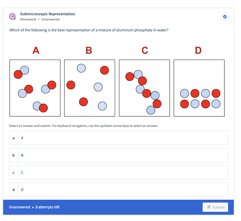 Solved Submicroscopic Representation Homework - Unanswered | Chegg.com