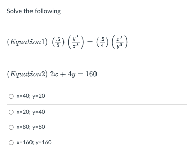 Solved Solve the following (Equation | Chegg.com