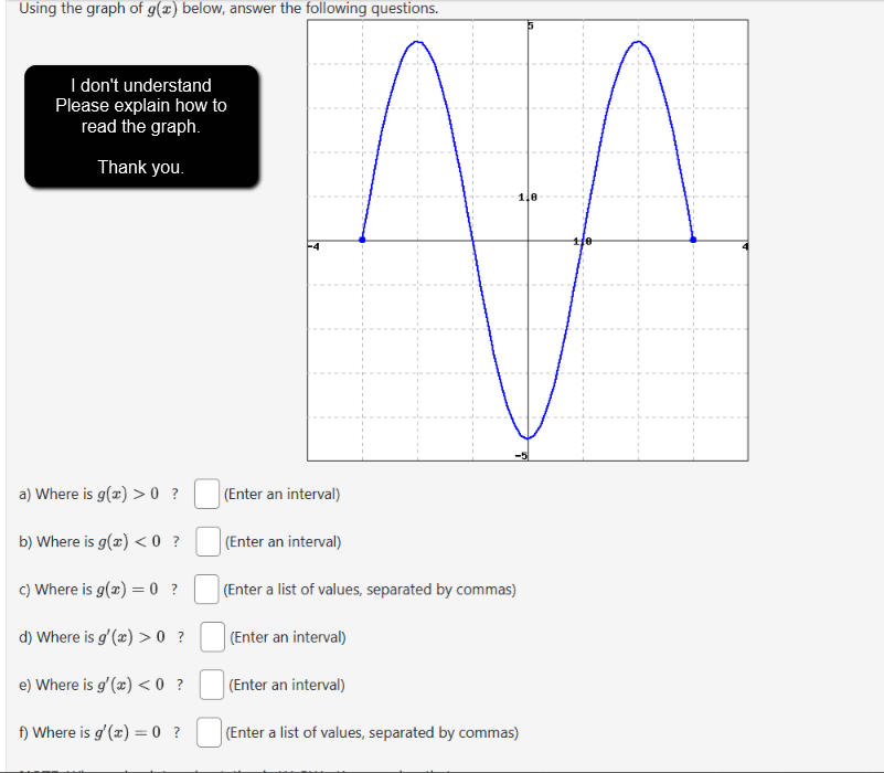 Solved Using the graph of g(x) below, answer the followinq | Chegg.com