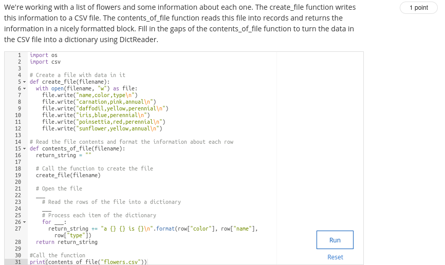 Solved 1 point 1 2 3 4 8 9 We're working with a list of | Chegg.com