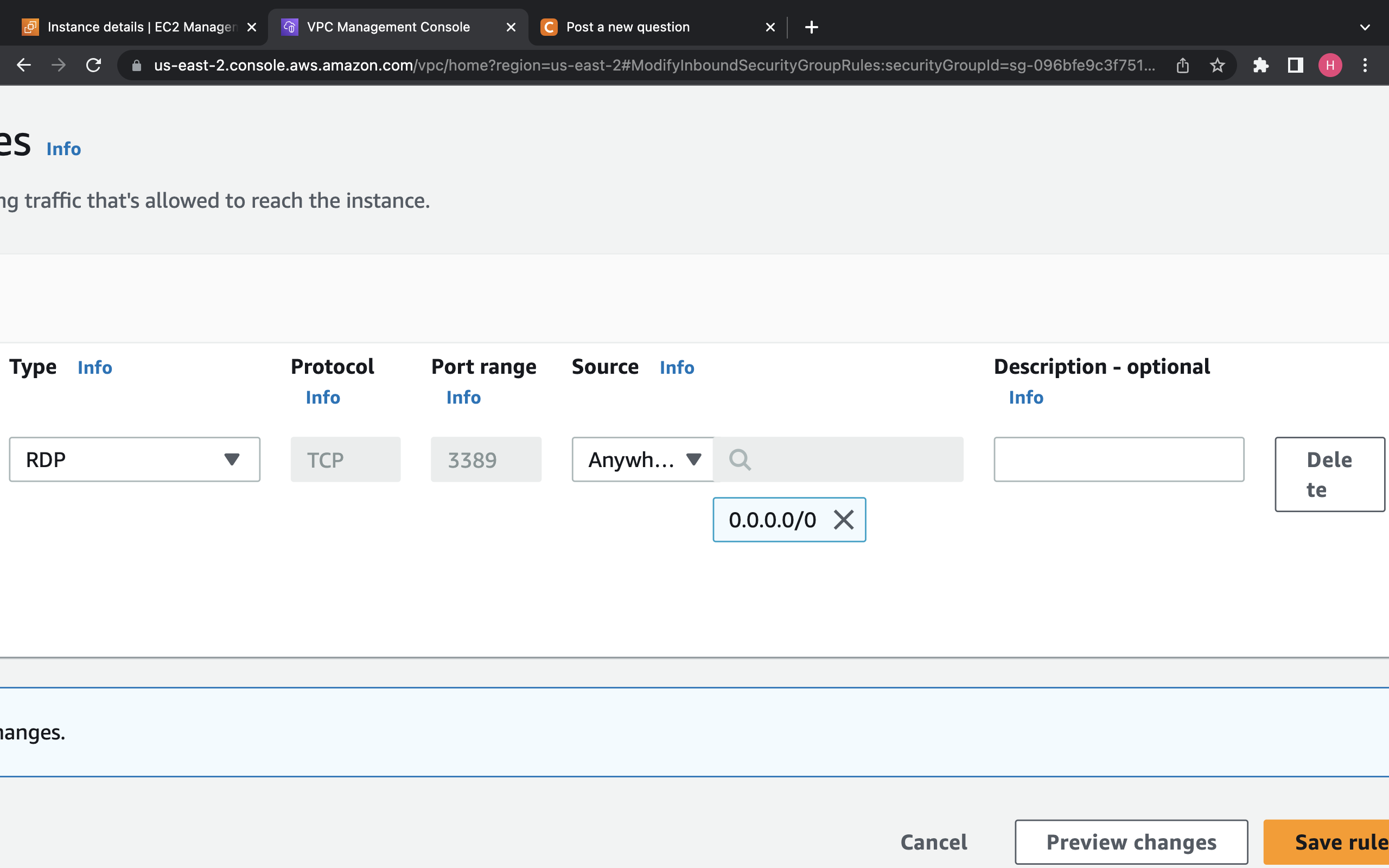 Solved Step 3: Configure security rules for ICMP traffic to | Chegg.com