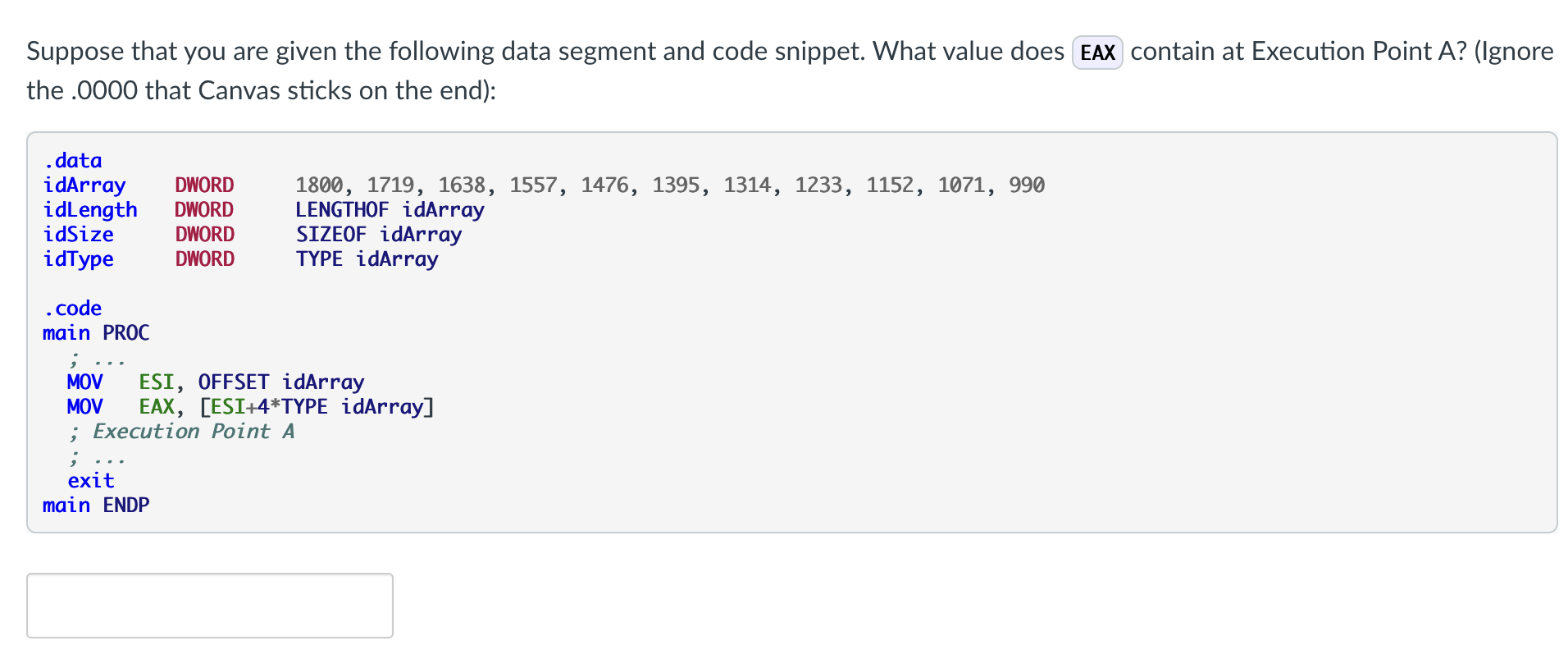Solved Suppose that you are given the following data segment | Chegg.com