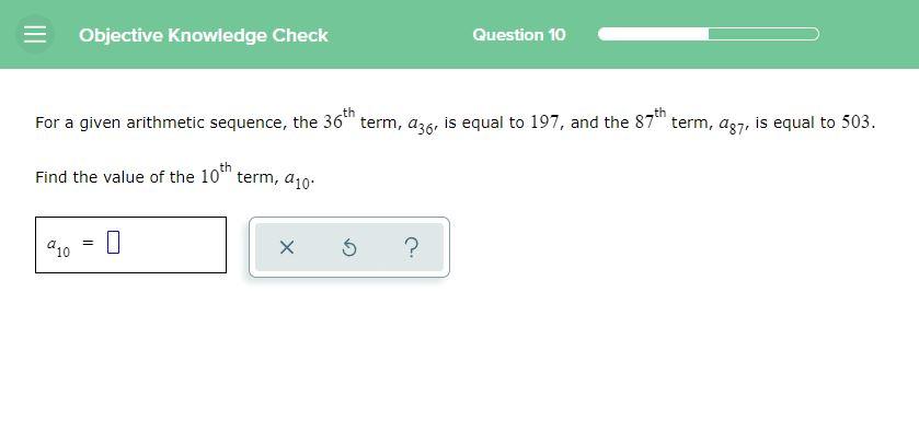 Solved = Objective Knowledge Check Question 10 For a given | Chegg.com