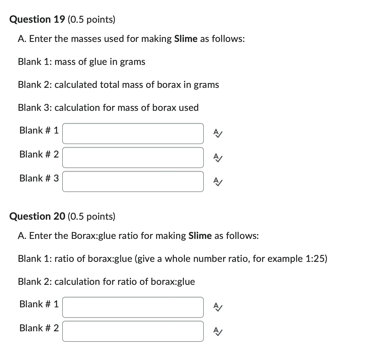 E. Enter the Borax:glue ratio for the Experimental | Chegg.com