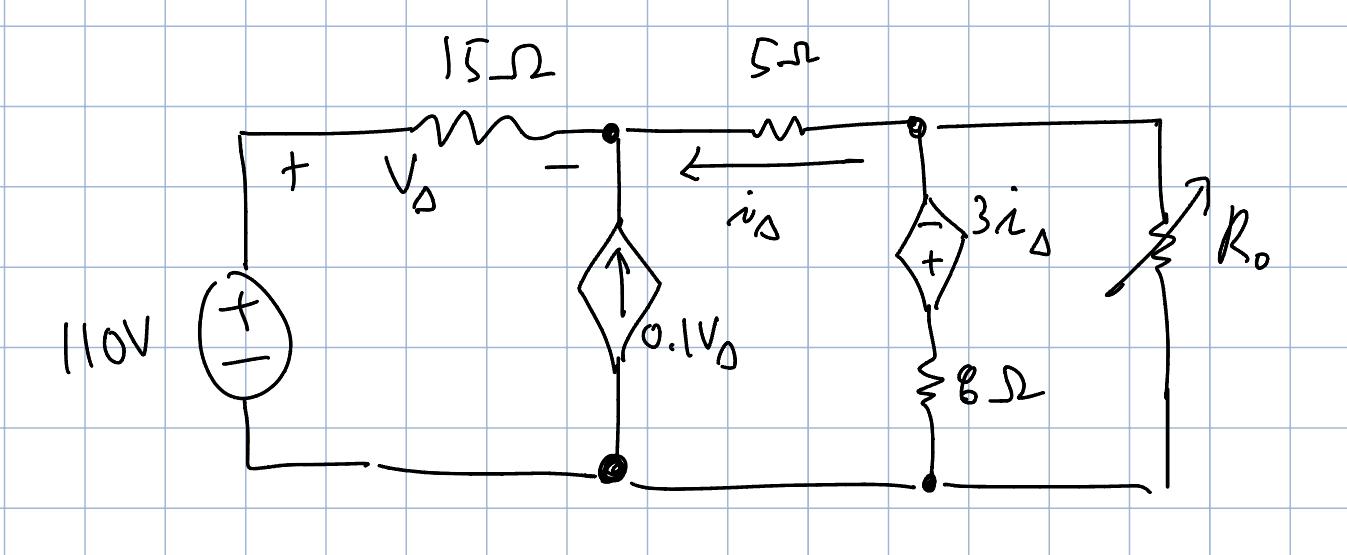 Solved ( 20 points) The variable resistor R0 is adjusted | Chegg.com
