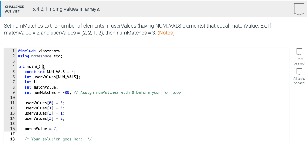 Solved CHALLENGE ACTIVITY CCTWEY5.4.2: Finding values in | Chegg.com