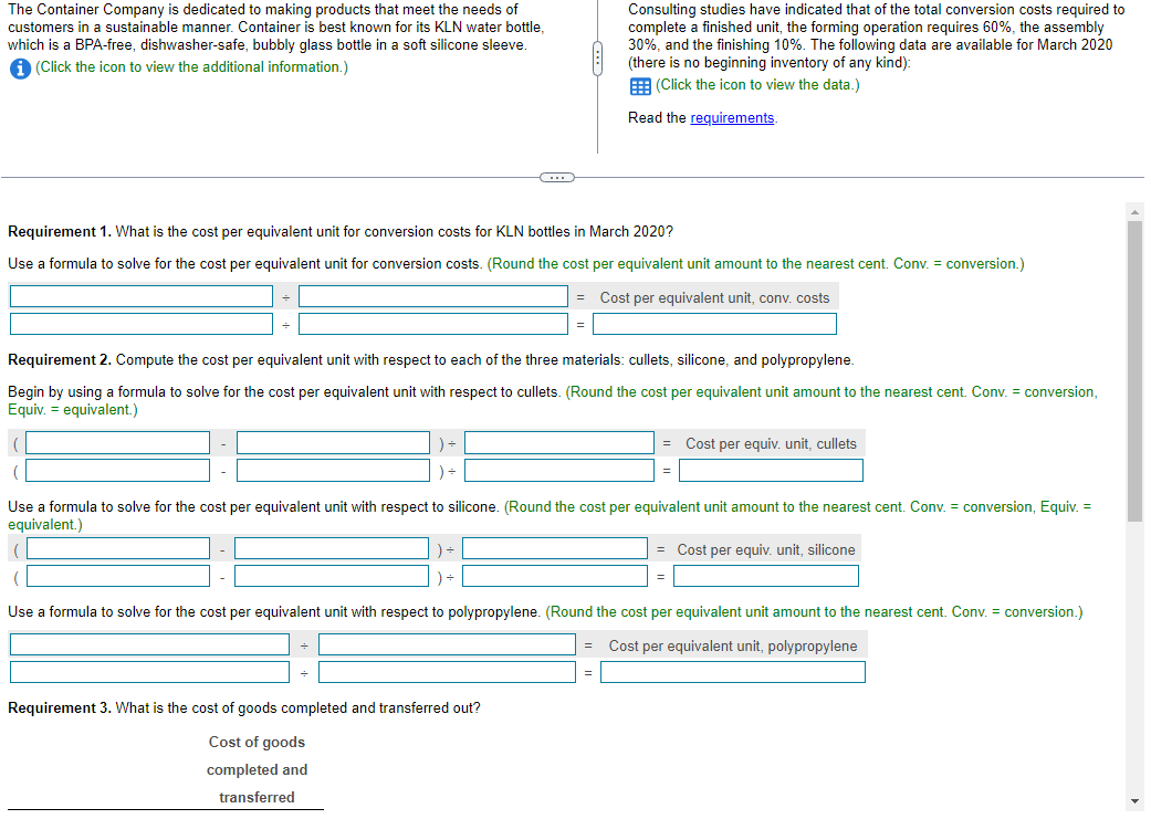 Solved Requirement 3 . What is the cost of goods completed | Chegg.com