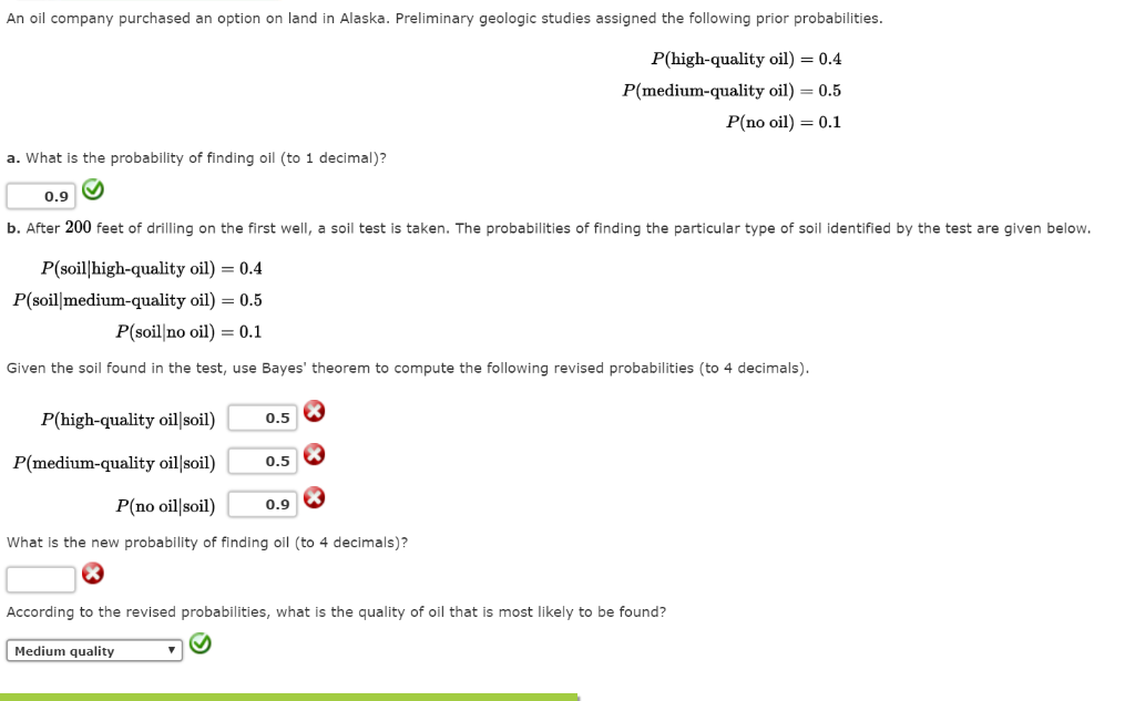 Solved An oil company purchased an option on land in Alaska. | Chegg.com