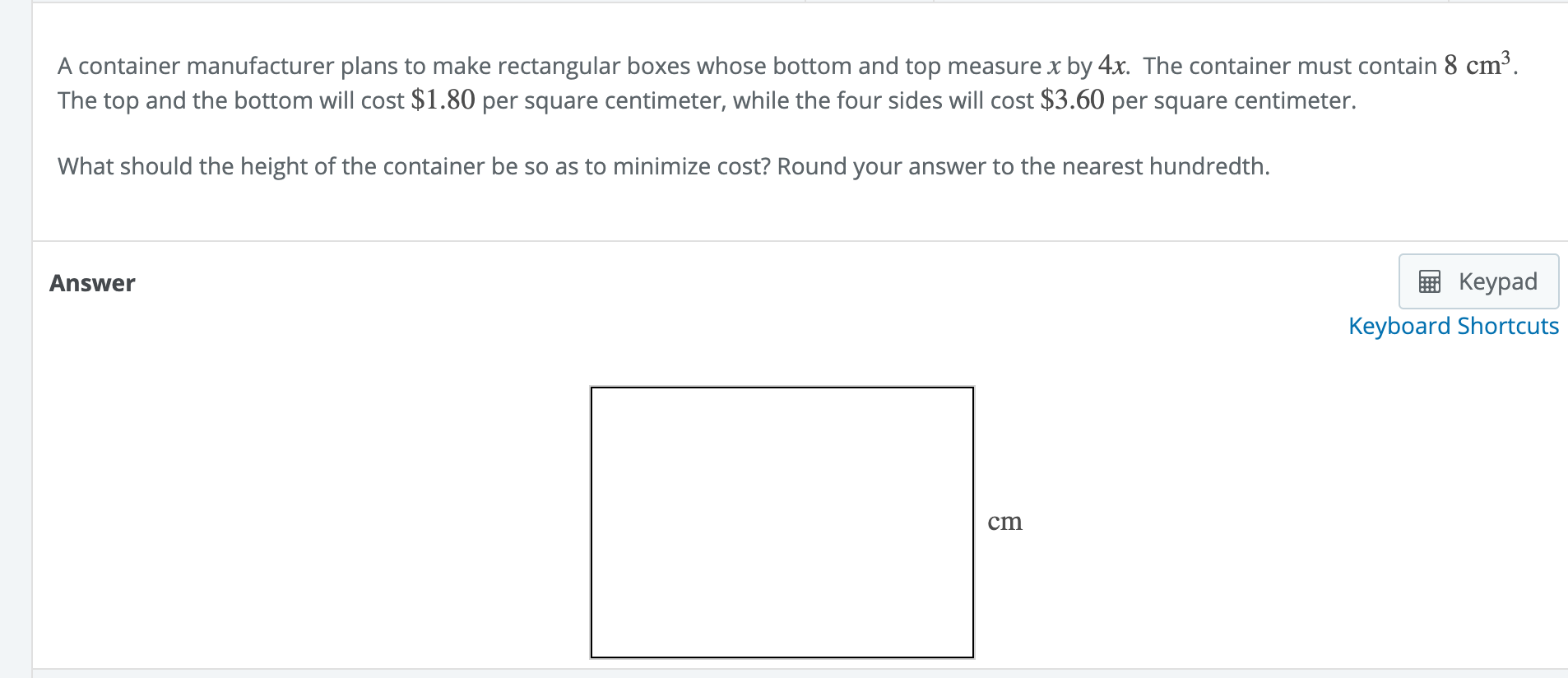 Solved A container manufacturer plans to make rectangular | Chegg.com