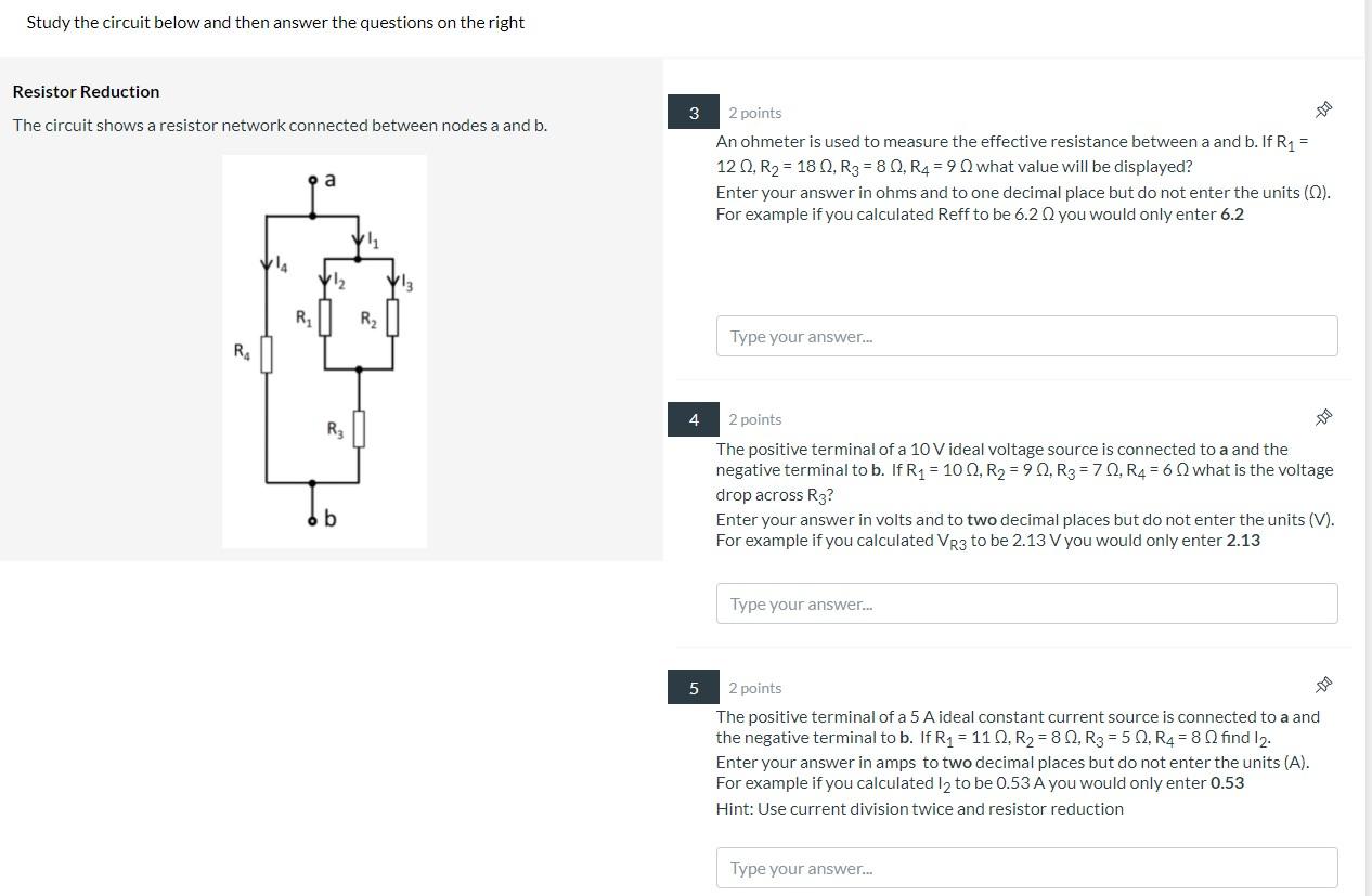 Solved Study the circuit below and then answer the questions | Chegg.com