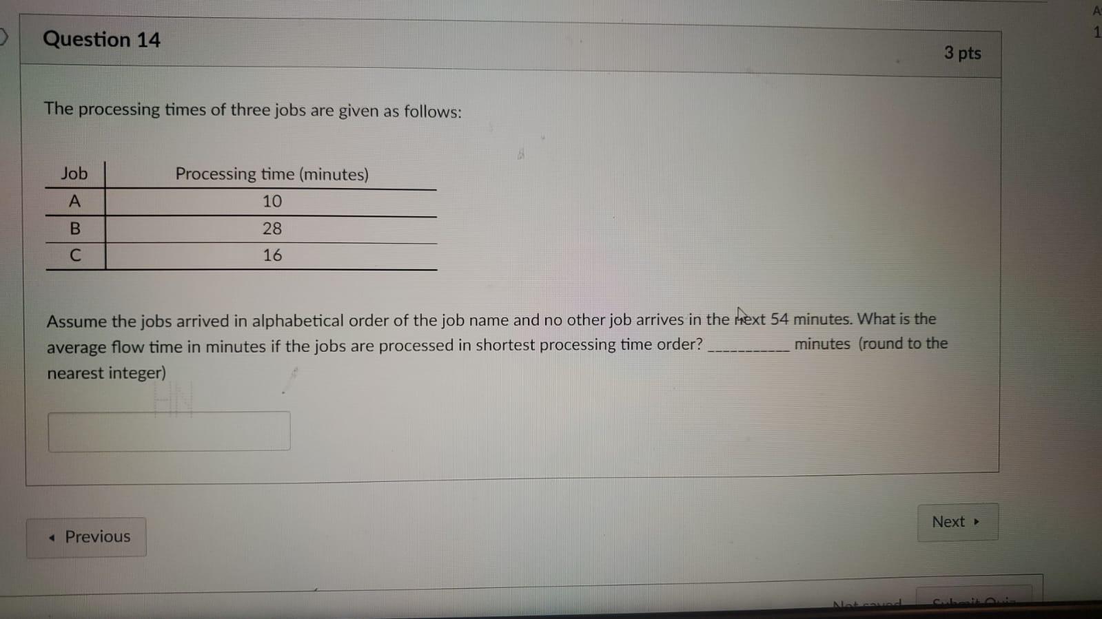 Solved The processing times of five jobs are given as | Chegg.com