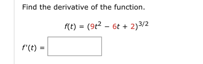 Solved Find the derivative of the function. | Chegg.com