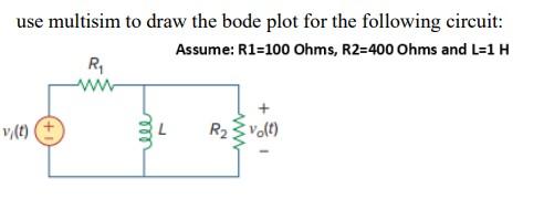 Solved use multisim to draw the bode plot for the following | Chegg.com