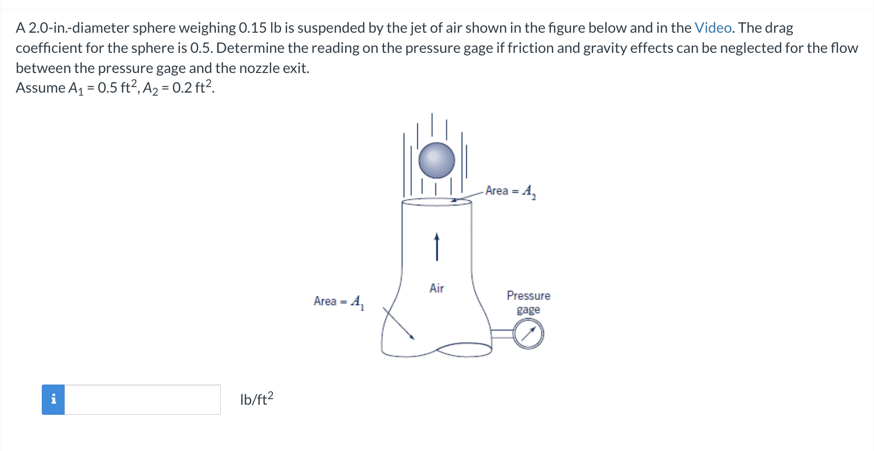 Solved by an EXPERT A 2.0-in.-diameter sphere weighing 0.15 lb is | Chegg.com