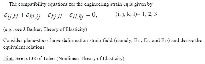 Solved The compatibility equations for the engineering | Chegg.com