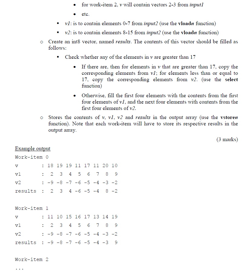 Write a program using OpenCL to do the following: • | Chegg.com