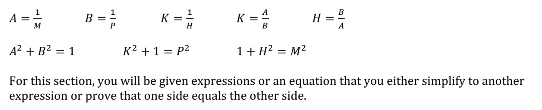 Solved A = II B = K = 1-H K = B B H= A = M A2 + B2 = 1 K2 + | Chegg.com