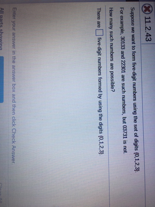 Solved x) 11.2.43 Suppose we want to form five-digit numbers | Chegg.com