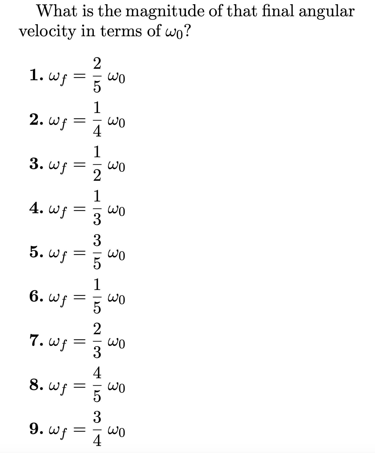 Solved What is the magnitude of that final angular velocity | Chegg.com