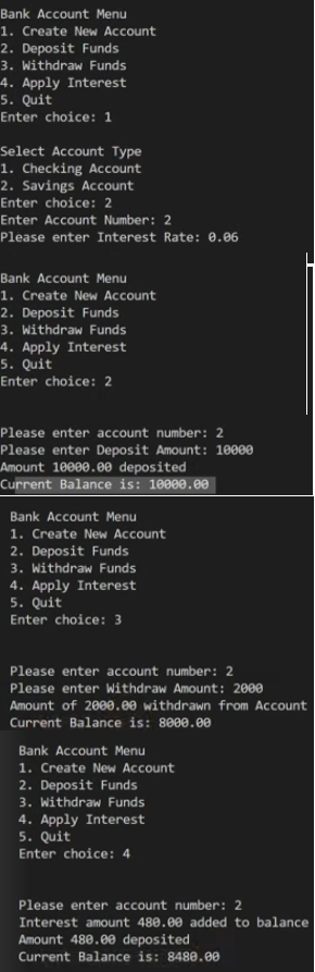 Solved Object-Oriented Programming JAVA Create a banking | Chegg.com