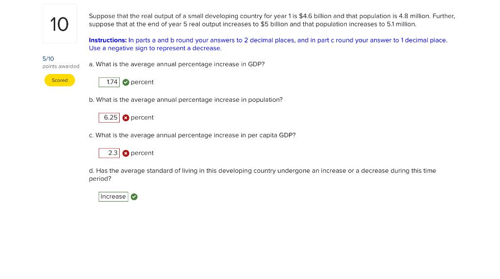 Solved 10 Suppose that the real output of a small developing | Chegg.com