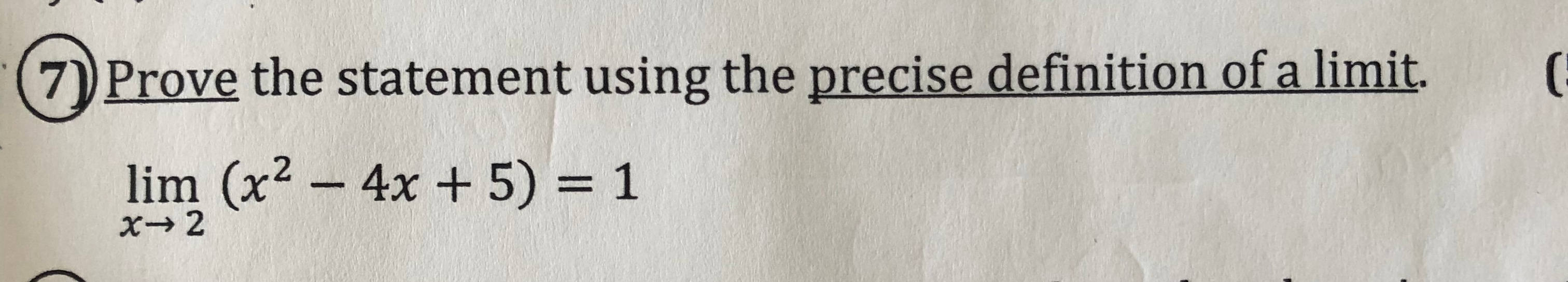 Solved Prove the statement using the precise definition of a | Chegg.com