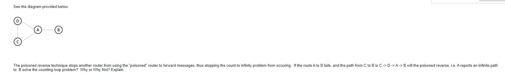 See the diagram provided below. D The poisoned | Chegg.com