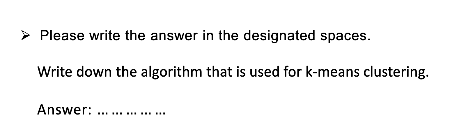 Solved Please write the answer in the designated | Chegg.com