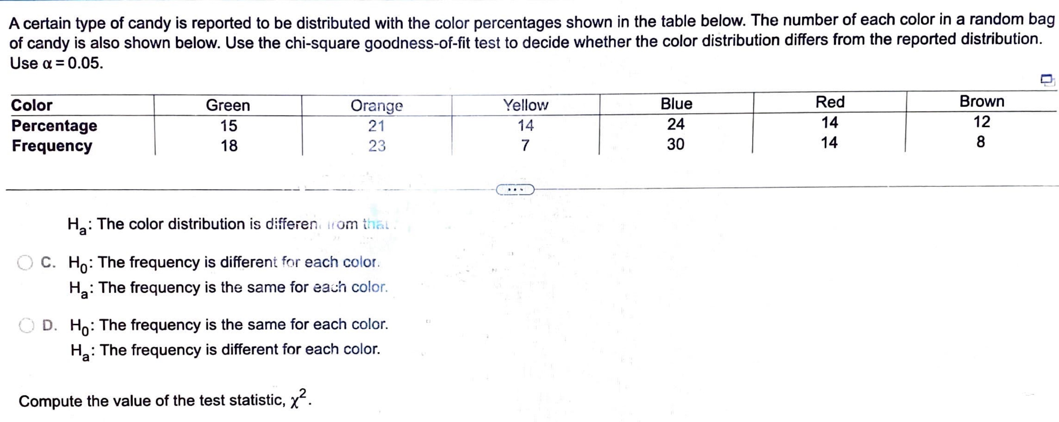 Solved A certain type of candy is reported to be distributed | Chegg.com