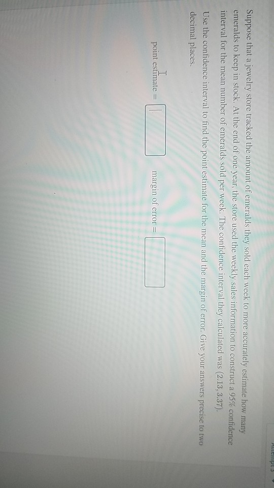 Solved Hllent 3 Suppose that a jewelry store tracked the | Chegg.com