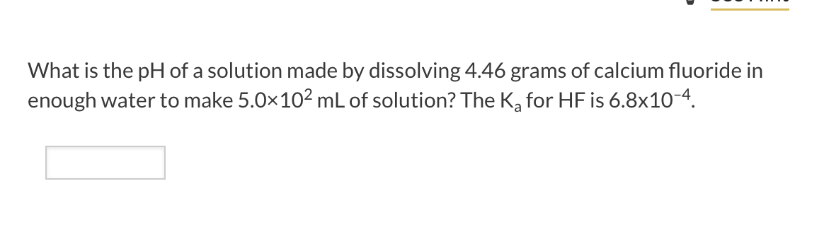 Solved What is the pH of a solution made by dissolving 4.46 | Chegg.com