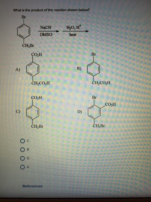 Solved What is the product of the reaction shown below? Br | Chegg.com