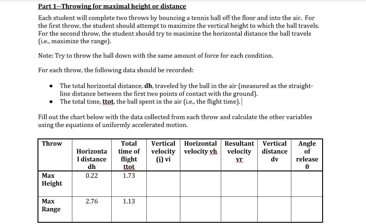 Solved Total flight time and horizontal distance are the | Chegg.com