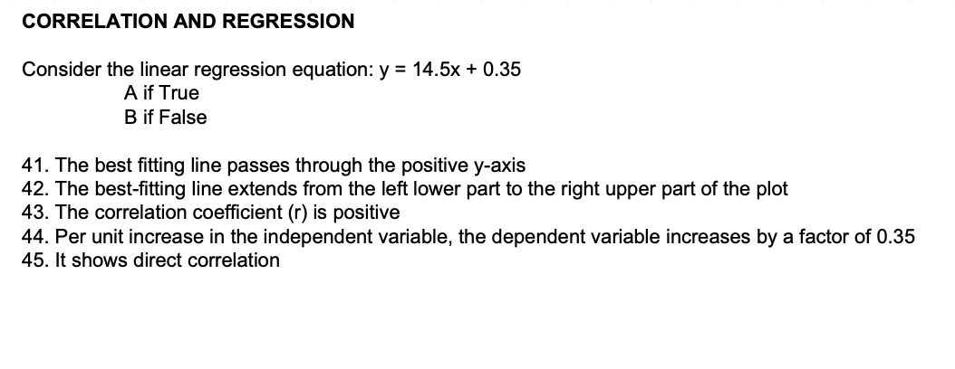 Solved CORRELATION AND REGRESSION Consider the linear | Chegg.com