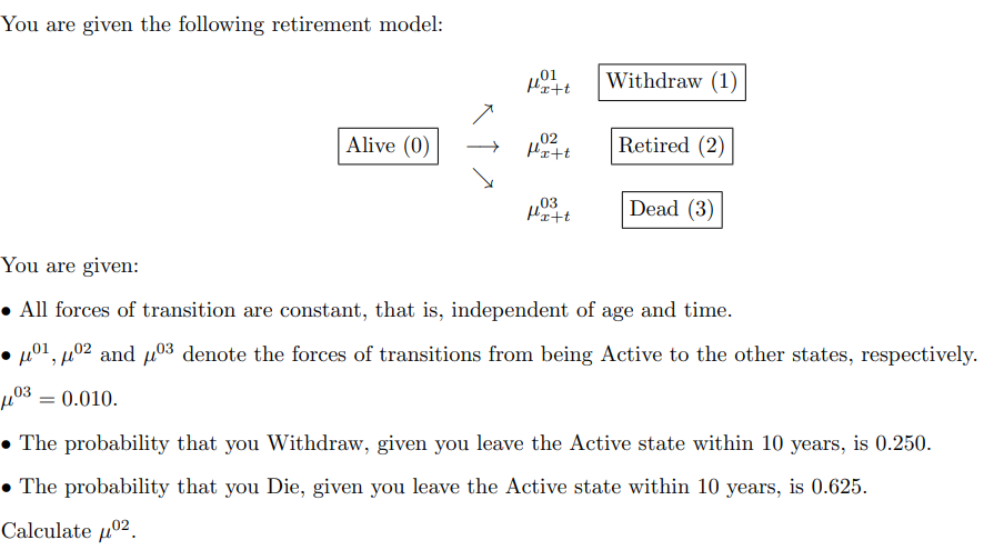 Solved You are given the following retirement model: You are | Chegg.com