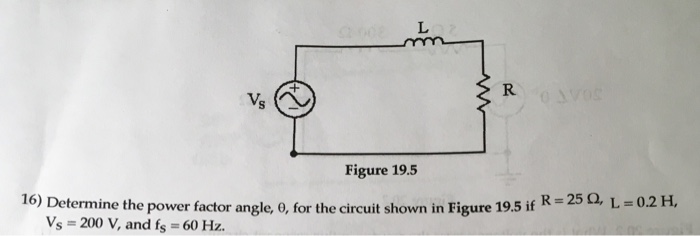 Solved Determine the power factor angle, theta, for the | Chegg.com