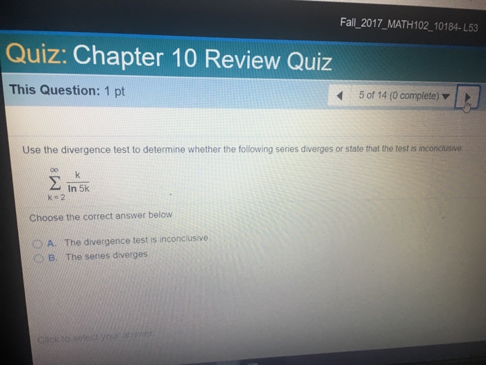 Solved Quiz: Chapter 10 Review Quiz This Question: 1 pt 1 of | Chegg.com
