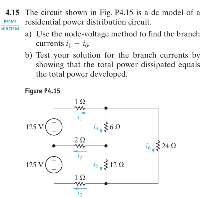 Solved MULTISIM 4.15 The circuit shown in Fig. P4.15 is a dc | Chegg.com