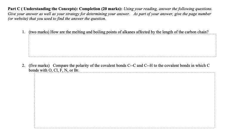 Solved Part C Understanding The Concepts Completion 20