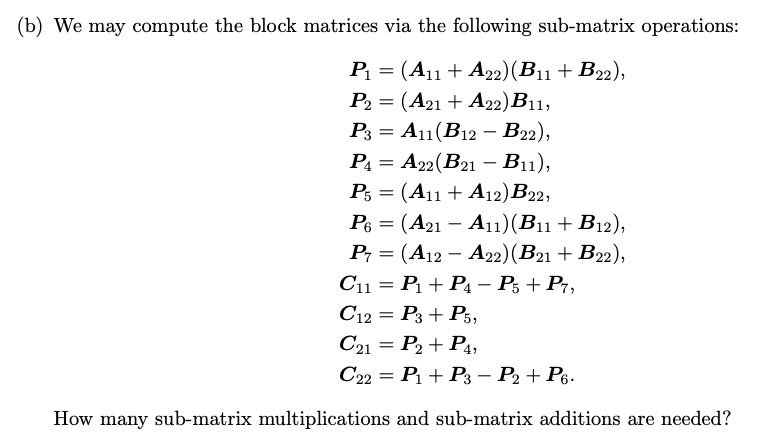 Solved Suppose n is even. We decompose the matrix | Chegg.com