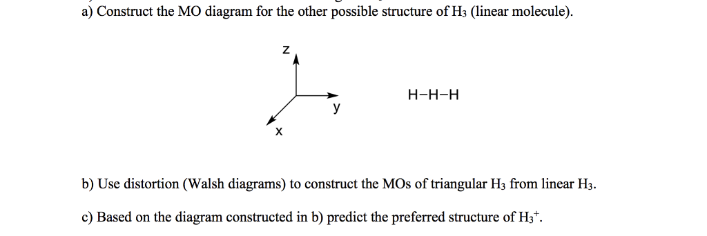 Solved a) Construct the MO diagram for the other possible | Chegg.com
