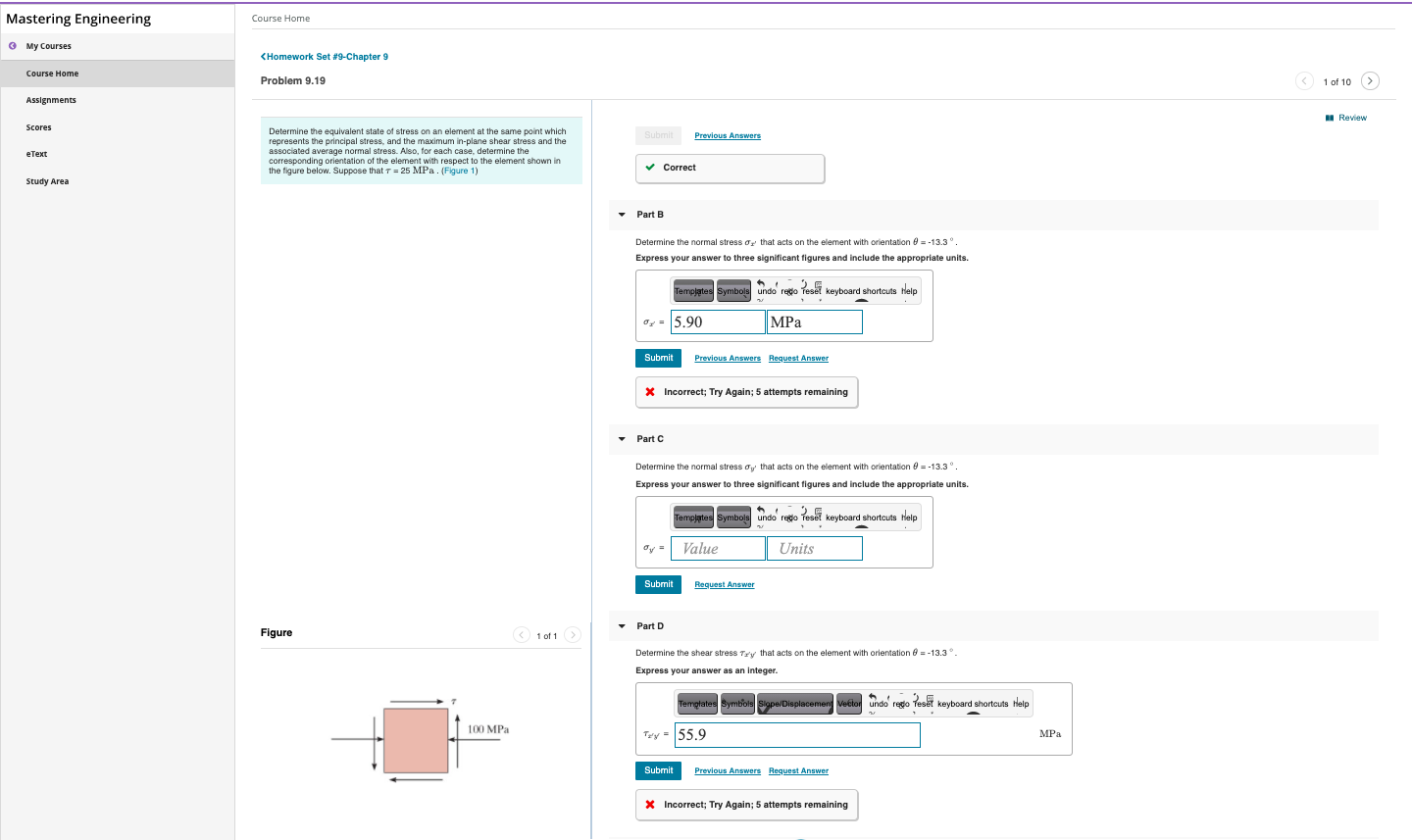 Solved Mastering Engineering Course Home My Courses | Chegg.com