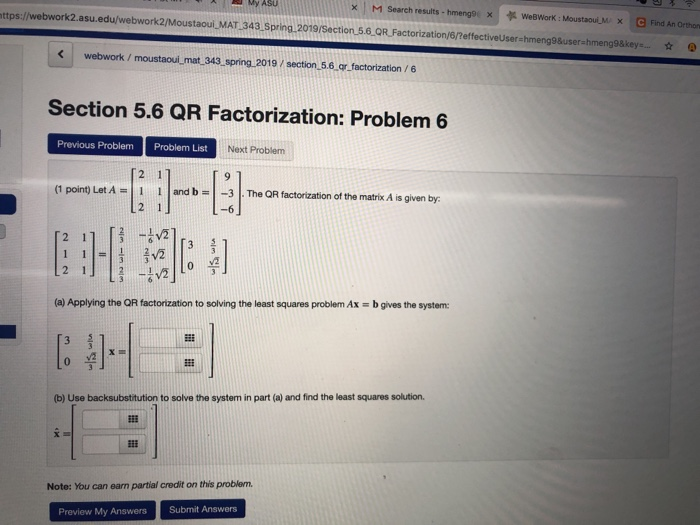 Solved ttps://webwork2.asu.edu/webwork2 Moustaoui MAT 343 | Chegg.com