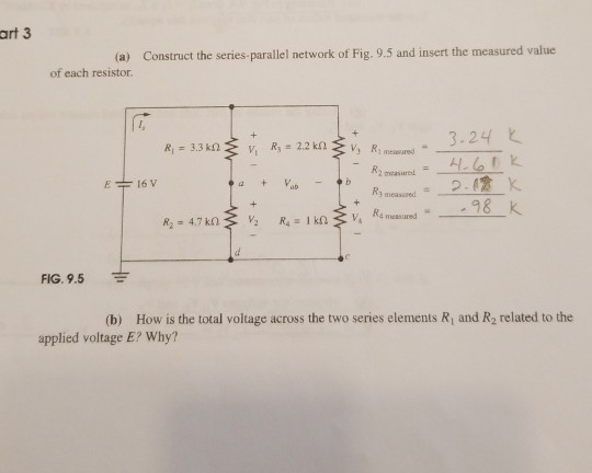 Solved Art 3 Construct The Series Parallel Network Of Fig 