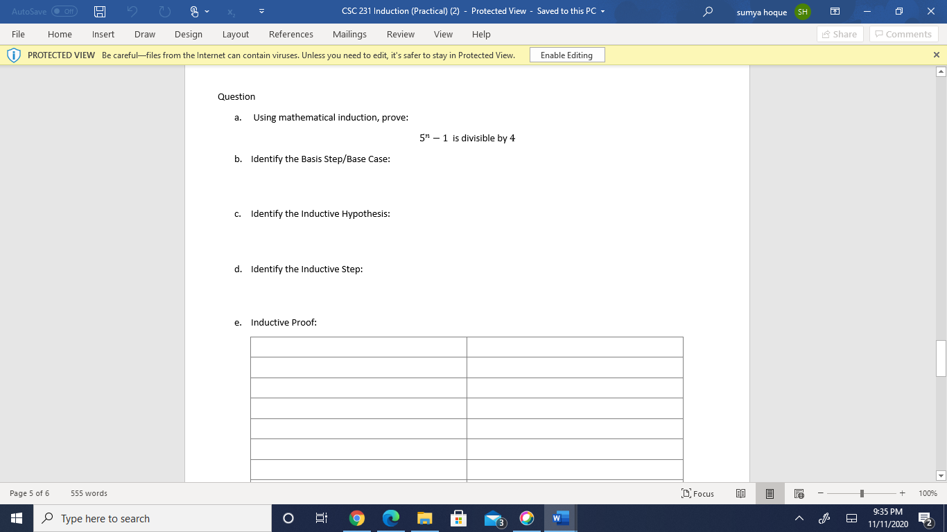 Solved AutoSave Off H o CSC 231 Induction (Practical) (2) - | Chegg.com
