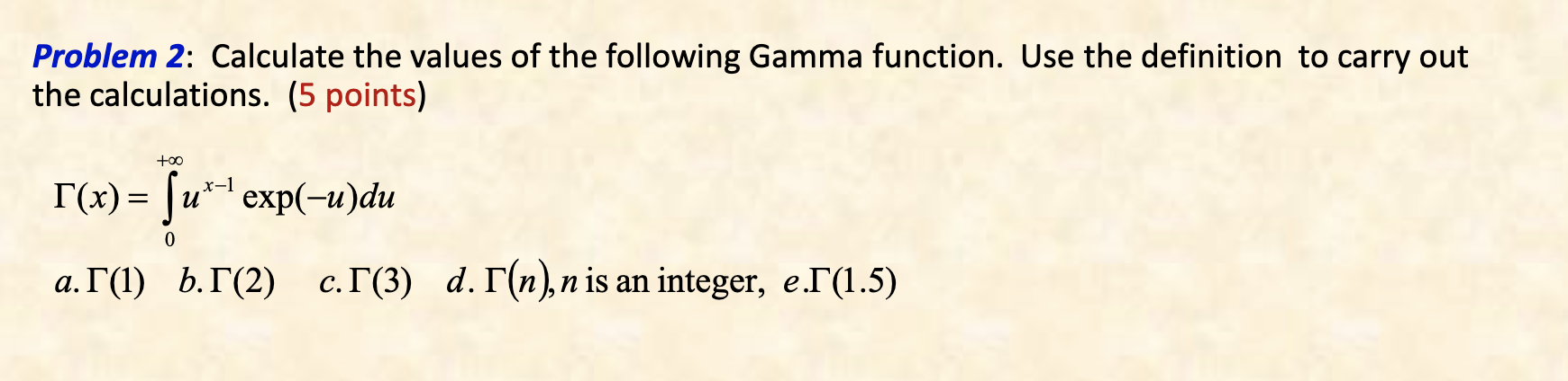 Solved Problem 2: Calculate the values of the following | Chegg.com