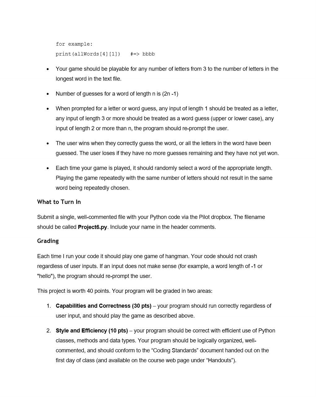 Solved roject \#6 - Playing around with Python Learning | Chegg.com